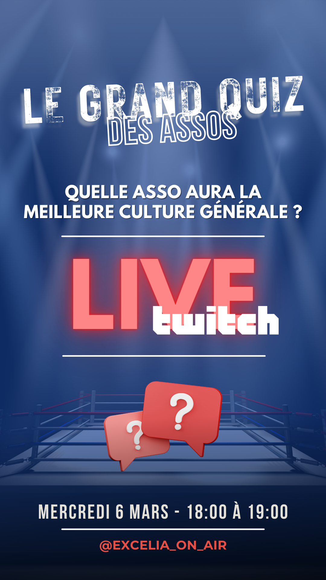 Live Twitch : Quiz des assos | Excelia